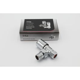 Inta Modern Chrome Rad Valves Angled (Pack 2) 1025CEM
