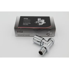 Inta Modern Chrome Rad Valves Straight (Pack 2) 1024CEM