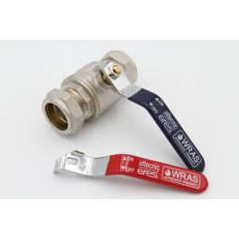 Altecnic ER-28MMBV Eres Lever Ball Valve 28mm Red/Blue Lever